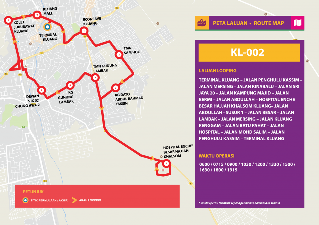 BMJ Route & Schedules (Kluang) - PAJ