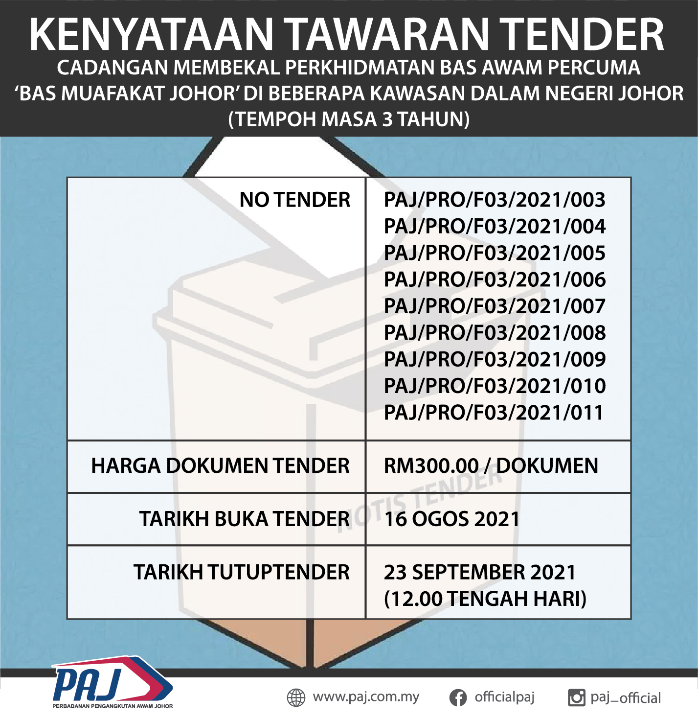 Perbadanan Pengangkutan Awam Johor - PAJ